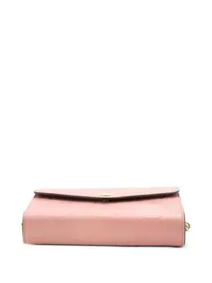 Gucci Envelope Wallet On Chain Sima Leather Shoulder Bag - Pink