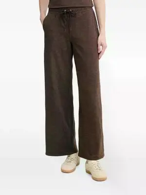 Dkny Mid-rise Space-dye Wide-leg Track Pants
