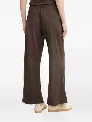 Dkny Mid-rise Space-dye Wide-leg Track Pants
