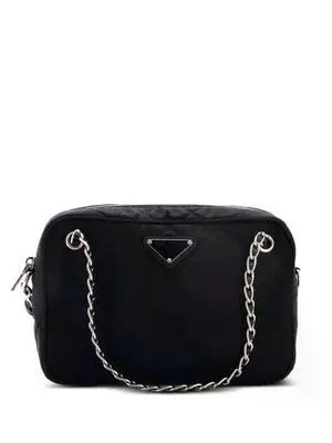 Prada Quilted Tessuto Camera Bag - Black