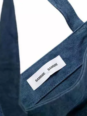 SAMSOE SAMSOE Logo-print Canvas Tote Bag