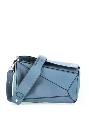 Loewe Puzzle Bag Leather Small Satchel - Blue