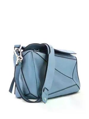 Loewe Puzzle Satchel Leather Small - Blue