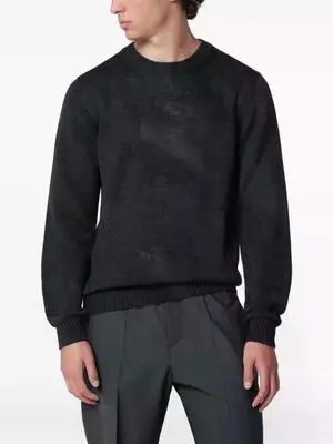 ROBERTO COLLINA Crew-neck Wool Sweater - Grey