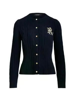 Ralph Lauren Cable-knit Embroidered Cardigan - Blue