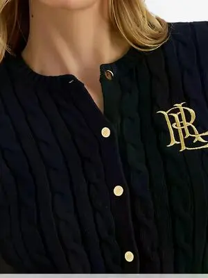Ralph Lauren Cable-knit Embroidered Cardigan