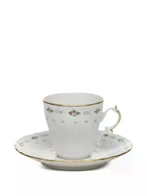 GINORI 1735 Vecchio Floral-print Coffee Cups Set - White