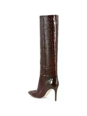 Paris Texas Crocodile-effect Knee-high Boots
