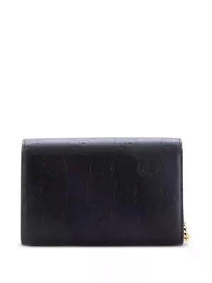 Gucci Envelope Wallet On Chain Guccissima Leather Shoulder Bag - Black