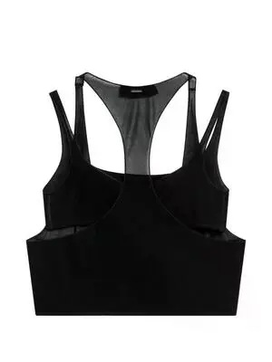 Gucci Layered Cut-out Top - Black