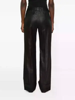 Our Legacy Wide-leg Tailored Trousers In Coated Finish