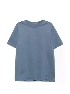 Corneliani Logo-embroidered T-shirt - Blue
