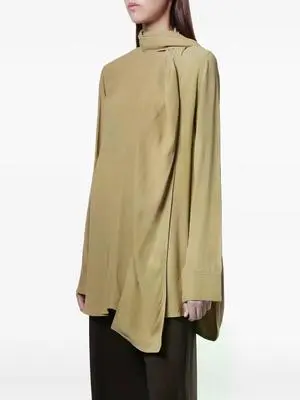 TOTEME Draped Scarf Blouse - Neutrals