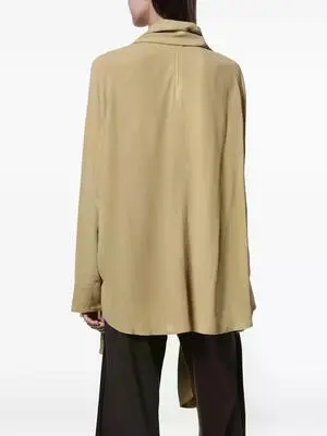 TOTEME Draped Scarf Blouse - Neutrals