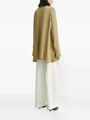 TOTEME Draped Scarf Blouse - Neutrals