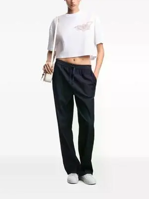 Emporio Armani Logo Print Cropped T-shirt - White