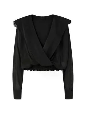 Pinko Hooded Cropped Blouse - Black