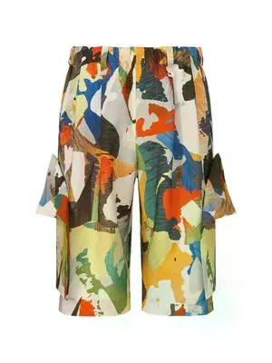 Issey Miyake Palette Marbled Cargo Shorts - Neutrals