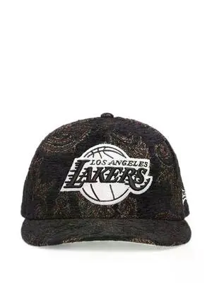 New Era 59fifty Fitted Jacquard Chenille La Lakers Nba Jacquard Cap - Black