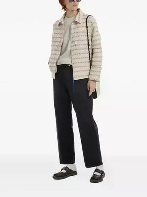 ADER ERROR Striped Button-detail Zip-up Jacket