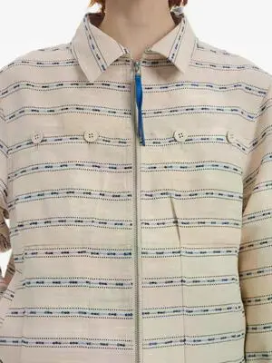 ADER ERROR Striped Button-detail Zip-up Jacket
