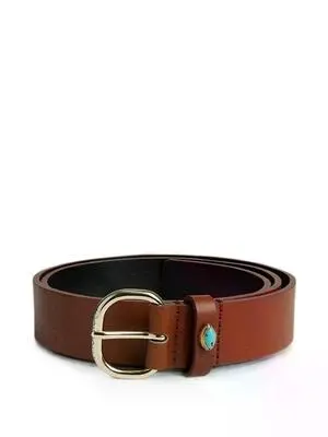 Momoni Studded Leather Belt - Brown