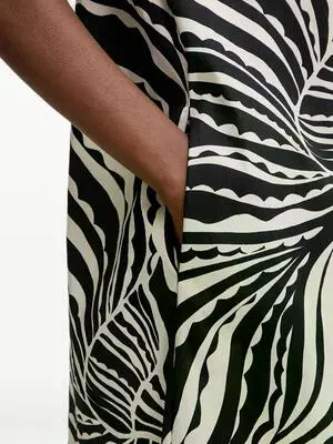 Joseph Ribkoff Abstract-print Cap-sleeved Midi Dress