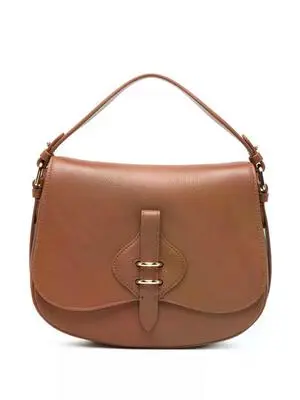 COCCINELLE Grained Leather Shoulder Bag - Brown