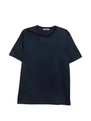 Corneliani Logo-embroidered T-shirt - Blue