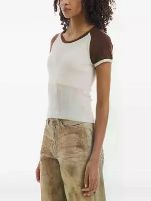 CUDDLEUP Raglan-sleeve Ribbed-knit T-shirt