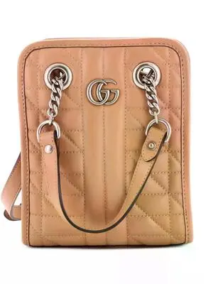 Gucci Gg Marmont Matelassé Leather Mini Crossbody Bag - Neutrals
