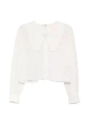 Chloé Scalloped Peter Pan Collar Blouse - White