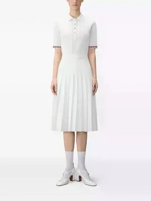 Thom Browne Rib-stitch Midi Polo Dress