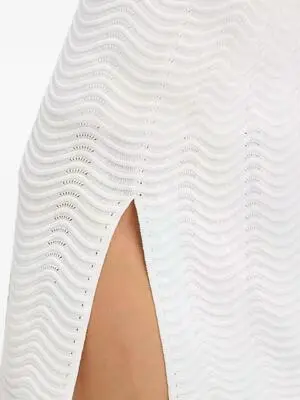 Joseph Ribkoff Chevron-knit Side-slit Midi Skirt
