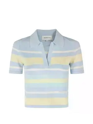 SEROYA Panie Striped Polo Shirt