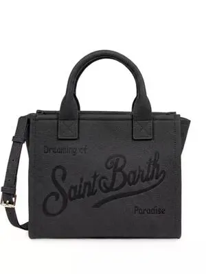 MC2 SAINT BARTH Medium Vanity Leather Tote Bag - Black