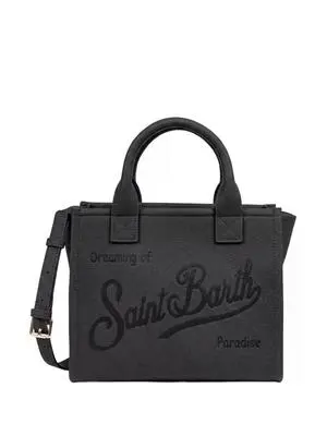 MC2 SAINT BARTH Medium Vanity Leather Tote Bag - Black