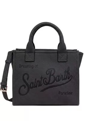 MC2 SAINT BARTH Medium Vanity Leather Tote Bag - Black
