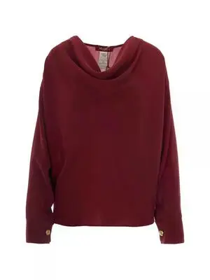 Max Mara Cowl-neck Button-cuff Blouse - Red