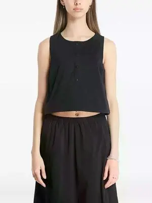 Columbia Button-up Cropped Tank Top