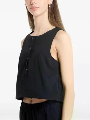 Columbia Button-up Cropped Tank Top