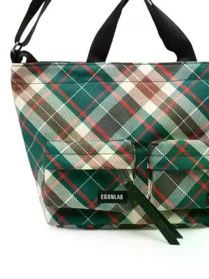 EASTPAK Small Egon Check Tote Bag