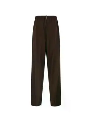 Fabiana Filippi Wide-leg Elasticated-waistband Trousers - Brown