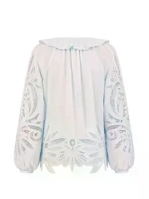 Ulla Johnson Adonis Silk Appliqué Blouse