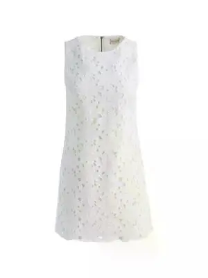 Alice + Olivia Clyde Eyelet Embroidered Mini Dress - White