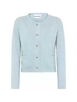 EMERSON RENALDI Fine-knit Drop-shoulder Cardigan - Blue
