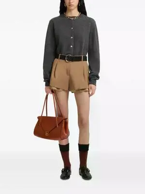 Marni Leather E/w Shoulder Bag - Brown