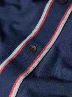 Paul Smith Stripe-trim Button-through Polo Shirt - Blue