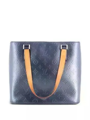 LOUIS VUITTON Monogram Vernis Mat Stockton Tote Bag - Blue