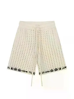ROUGH. Rough Pointelle Knit Drawstring Shorts